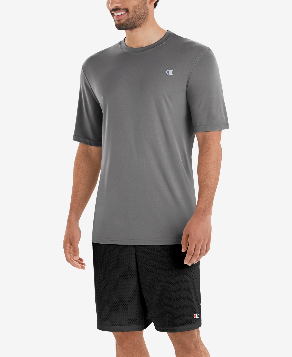 Click here for Champion Mens Double Dry T-Shirt - Stone Grey prices