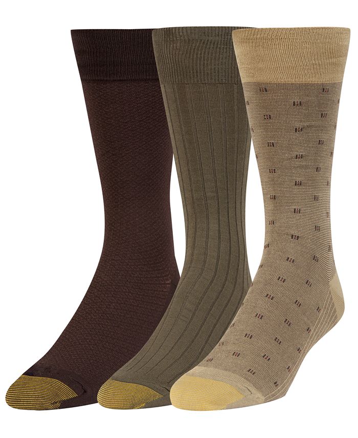 Gold Toe Men's 3-Pk. Extended-Size Dress Socks - Macy's