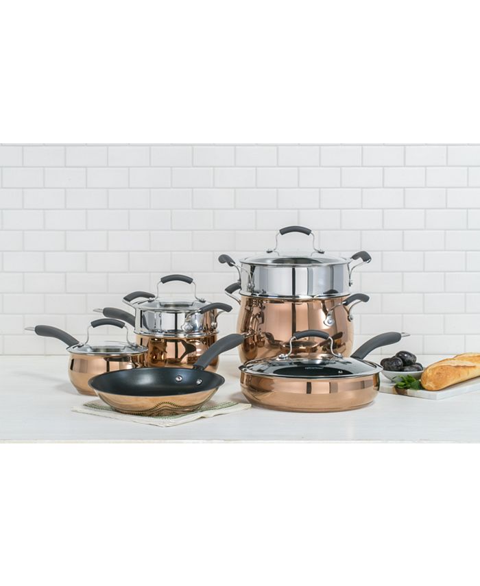 Epicurious 11-Pc. Rose Gold Stainless Steel Cookware Set - Macy's