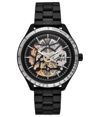 Michael Kors Men's Automatic Merrick Black Stainless Steel Bracelet ...