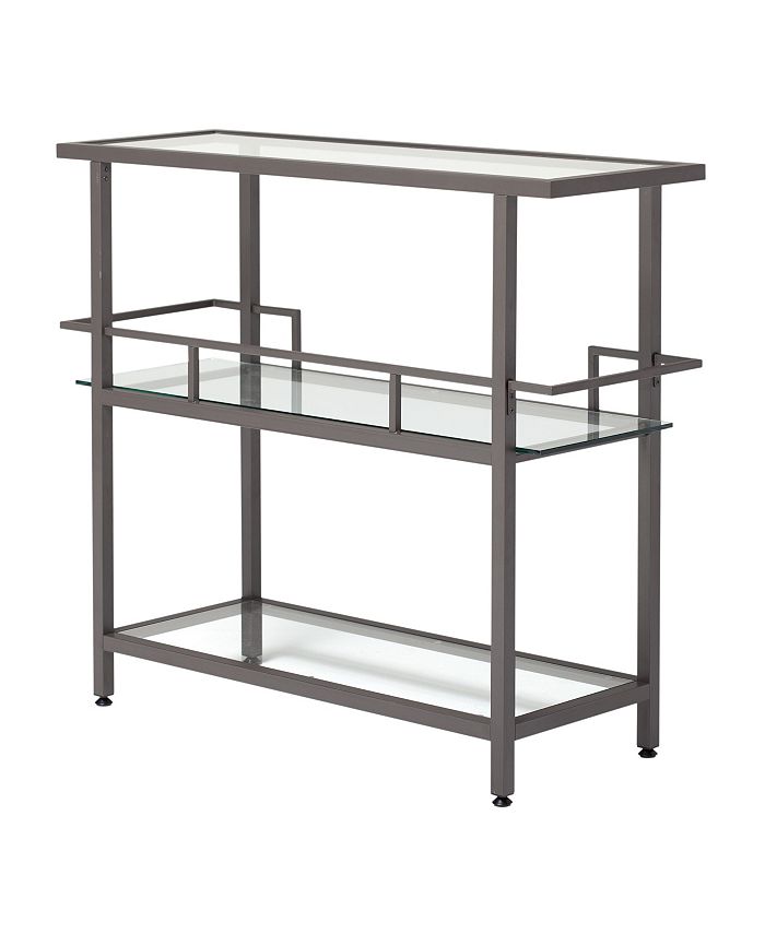 Studio Designs Home Piloti 40" Glass Bar Cart - Macy's