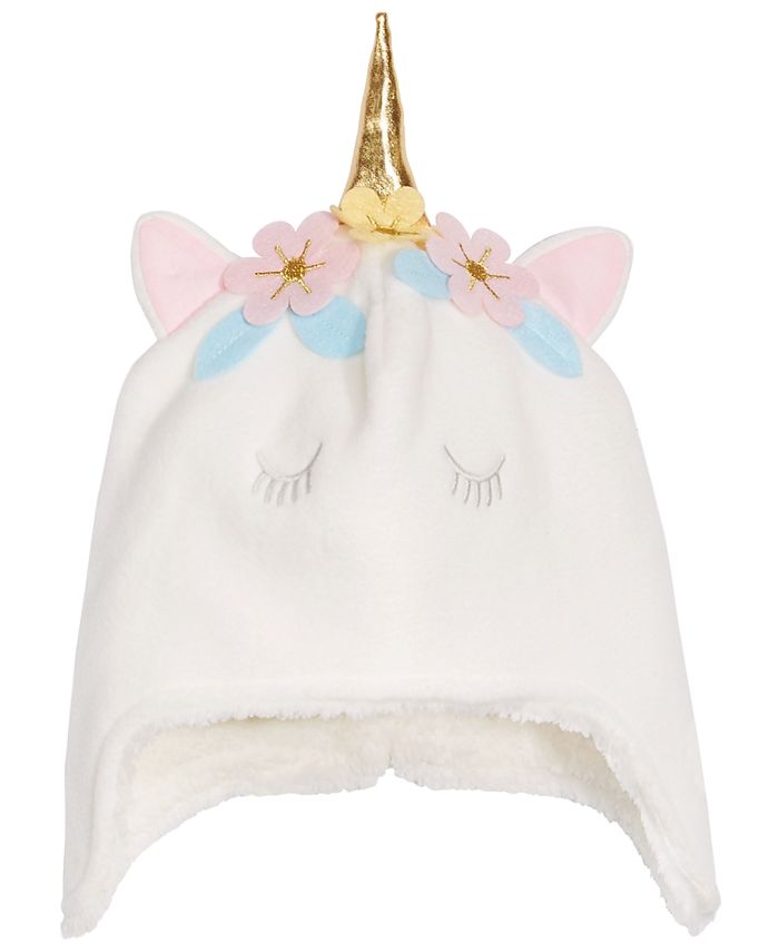 First Impressions Baby Girls Flower Unicorn Hat, Created for Macy's ...