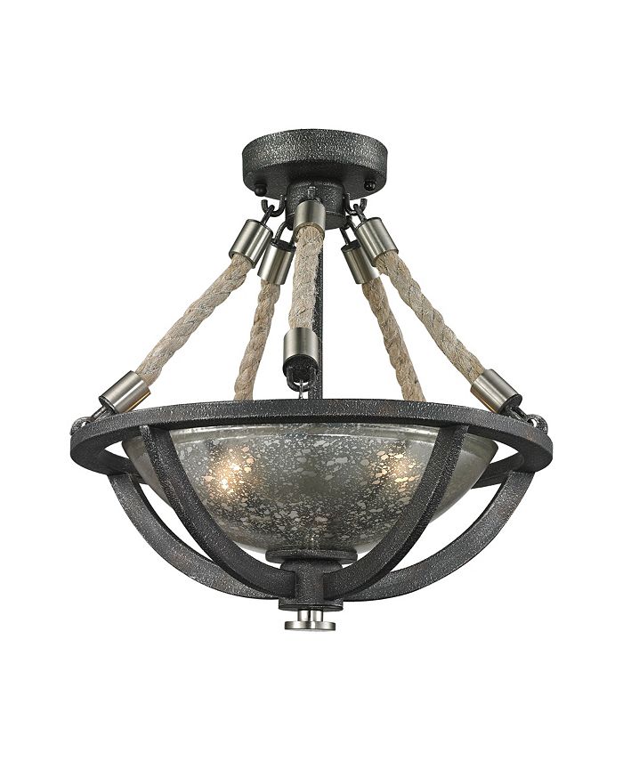 ELK Lighting Natural Rope Metal Pendant - Macy's
