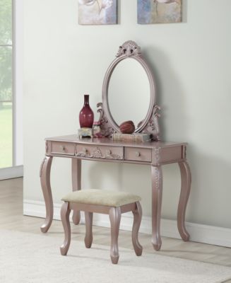 Vanity Set with Stool, Rose Gold - Macy's