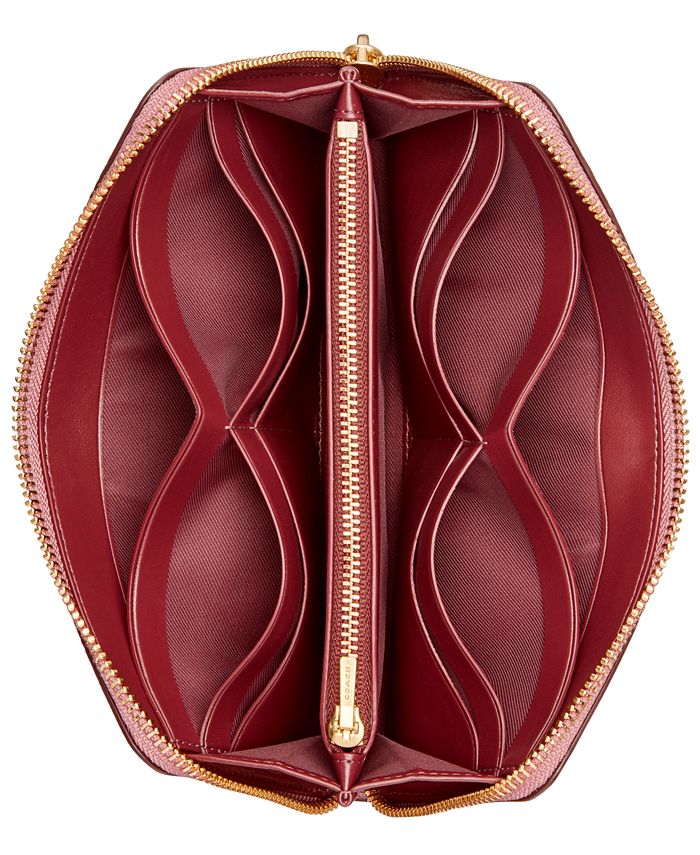 COACH Rose Print Slim Accordion Wallet - Macy's
