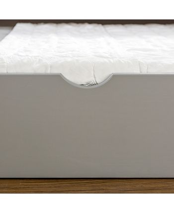 Walker Edison Solid Wood Twin Trundle Bed - Grey - Macy's