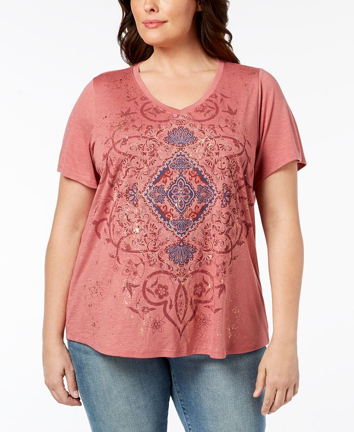 Style And Co Plus Size Graphic T Shirt Created For Macys Macys