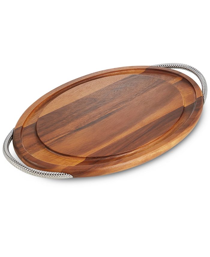 Nambé Braid Carving Board with Handles - Macy's