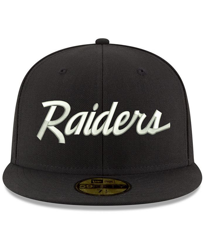 New Era Oakland Raiders Retro Script 59FIFTY FITTED Cap - Macy's