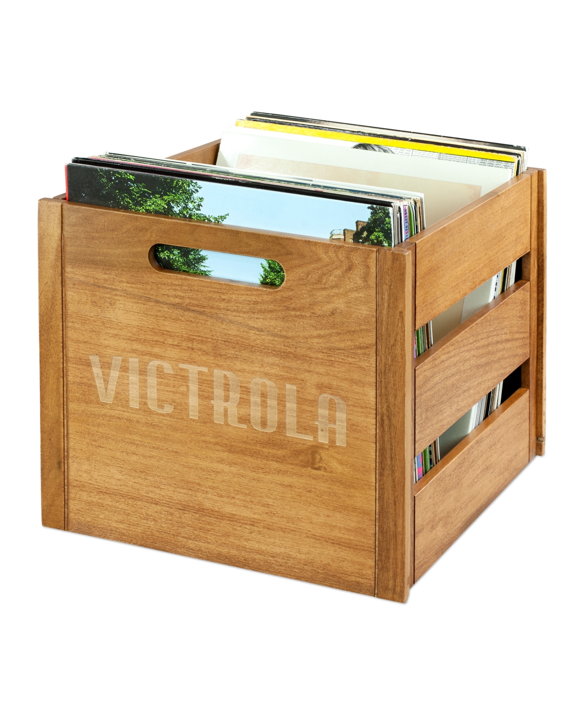 Click here for Victrola Wooden Record Crate - Wood (Brow prices
