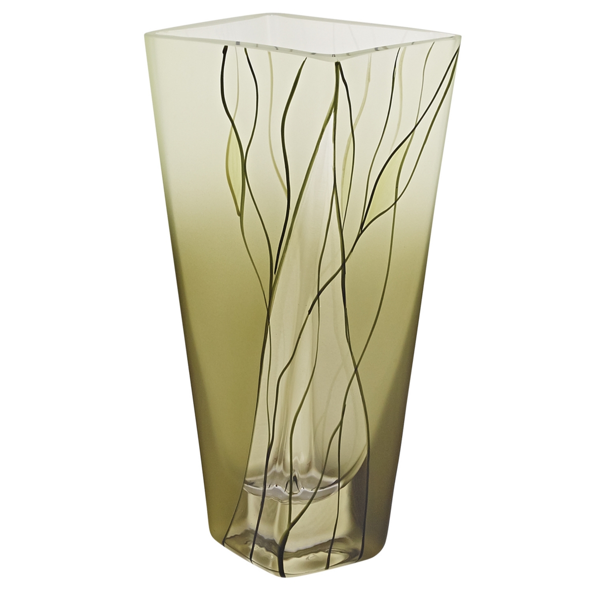 Click here for Evergreen 8 Inch Square Vase - Green prices