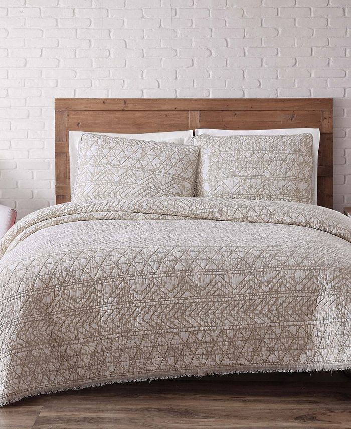 Brooklyn Loom Sand Washed Cotton Full/Queen Quilt Set - Macy's