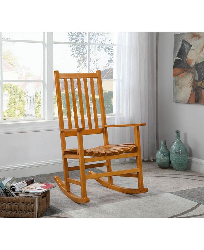 Coaster Home Furnishings Longwood Casual Wood Rocking Chair - Macy's