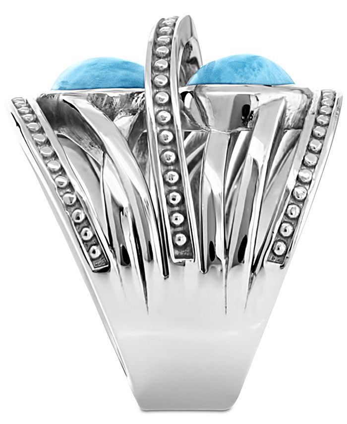 Marahlago Larimar Statement Ring in Sterling Silver - Macy's