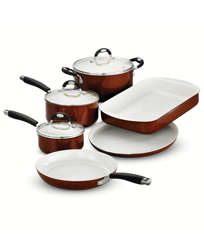 Tramontina Style Ceramica Metallic Copper 9 Pc Cookware/Bakeware Set ...