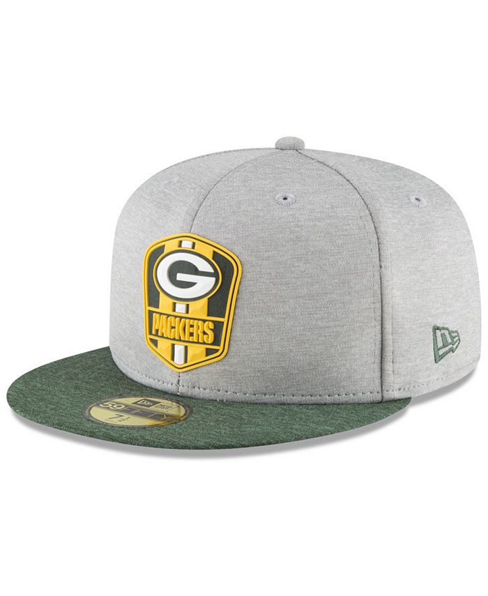 New Era Green Bay Packers On Field Sideline Road 59FIFTY FITTED Cap ...