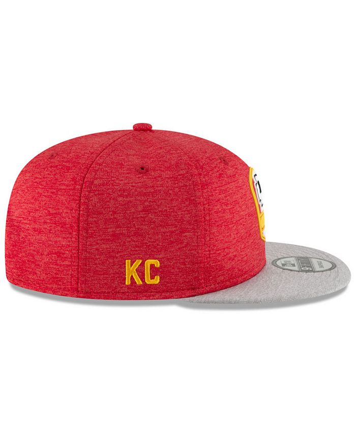 New Era Kansas City Chiefs On Field Sideline Road 9FIFTY Snapback Cap ...