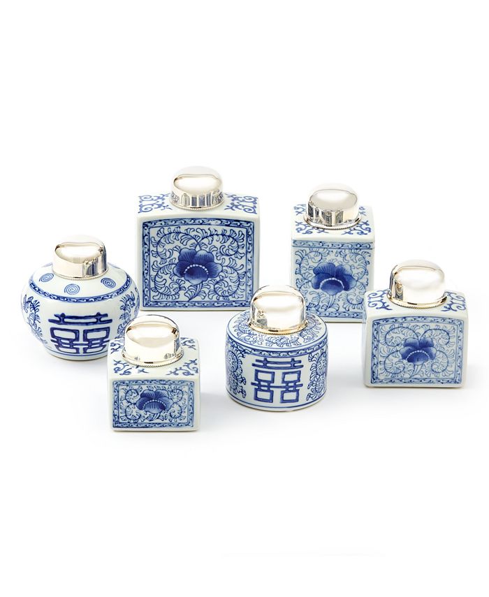 Two's Company Tea Jars, Set of 6 - Macy's