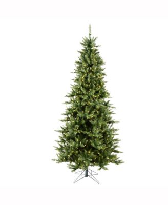 Vickerman 7.5' Camdon Fir Slim Artificial Christmas Tree with 700 Warm ...