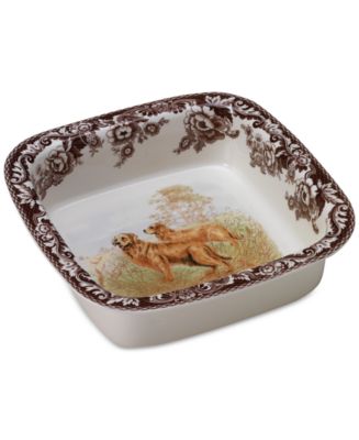 Spode Woodland Dog Square Dish - Macy's