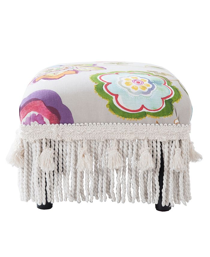 Jennifer Taylor Home Fiona Footstool, White Multi - Macy's