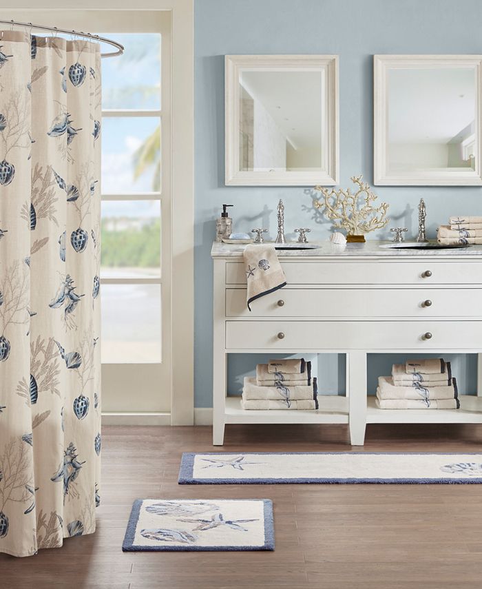 Madison Park Bayside Tufted Cotton Bath Rug, 21" x 34" - Macy's