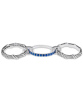 Peter Thomas Roth 3-Pc. Set Blue Sapphire Connected Stacking Rings (1-1 ...