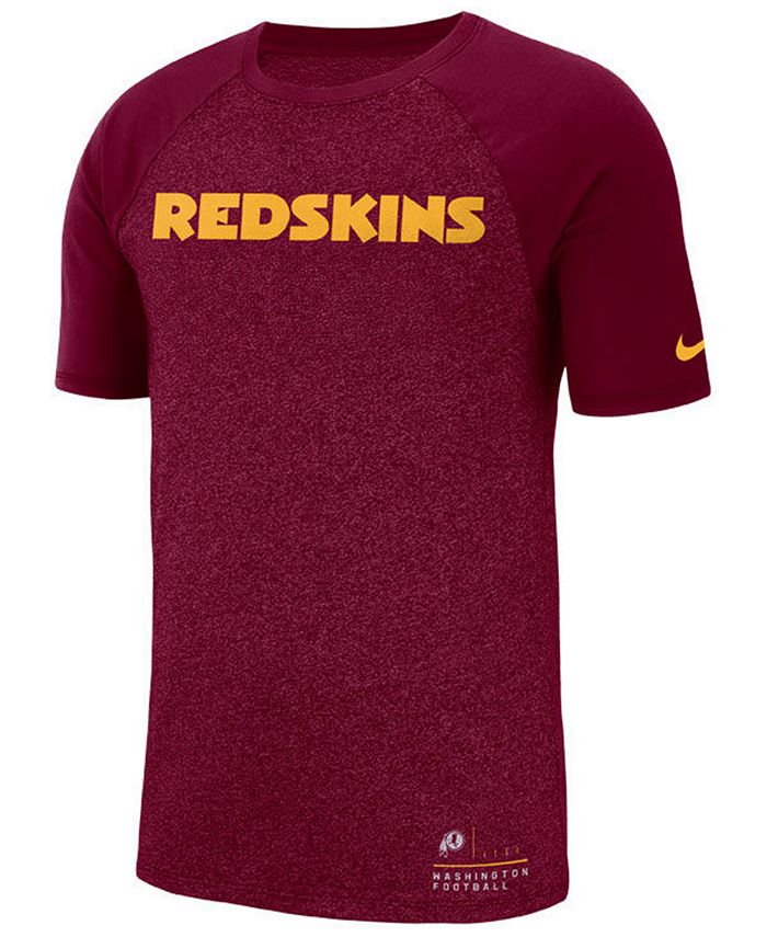 Nike Men's Washington Redskins Marled Raglan T-Shirt - Macy's
