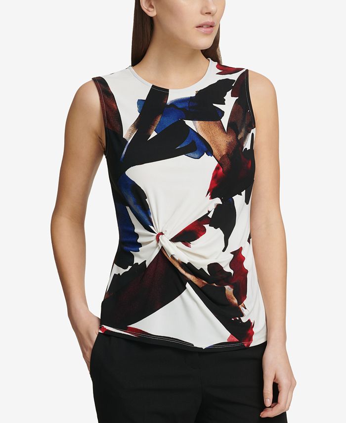 DKNY Side-Knot Top - Macy's