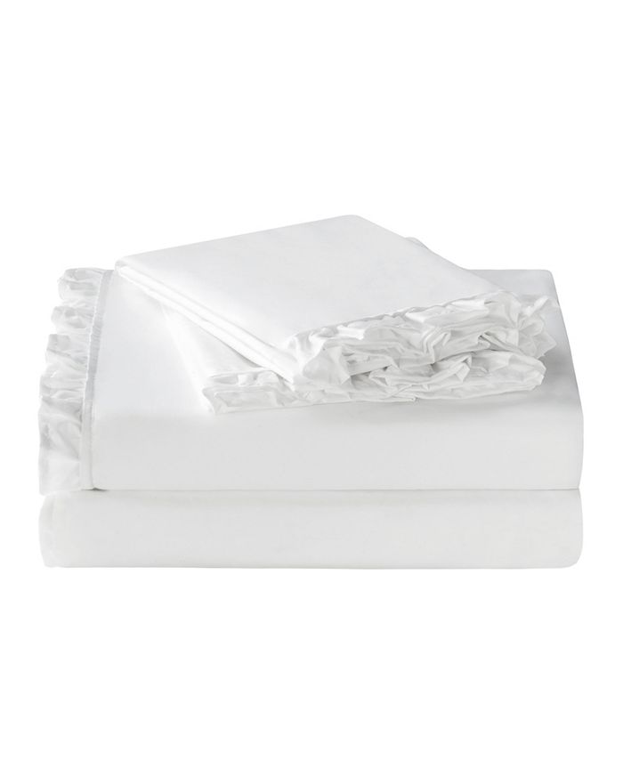 Sanders Ruffle 4 Pc Queen Microfiber Sheet Set - Macy's