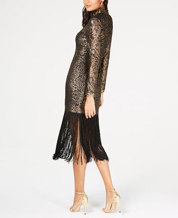 Rachel Zoe Hunter Fringe Metallic Dress - Macy's
