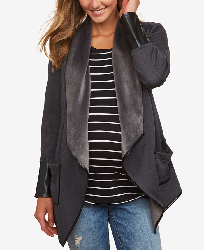 Motherhood Maternity Draped Jacket - Macy's