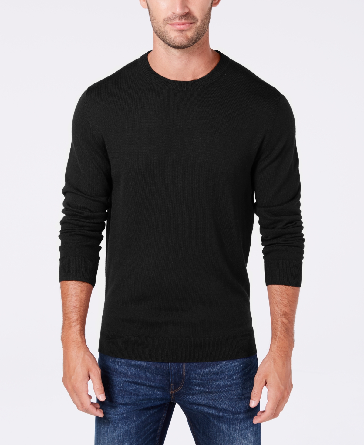 Click here for Club Room Mens Solid Crew Neck Merino Wool Blend S... prices