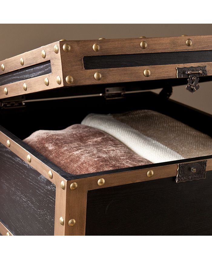 Southern Enterprises Drifton Travel Trunk Side Table, Quick Ship - Macy's