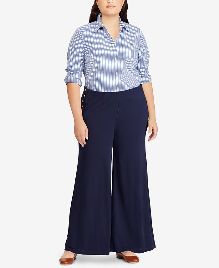 Lauren Ralph Lauren Plus Size High-Rise Pants - Macy's
