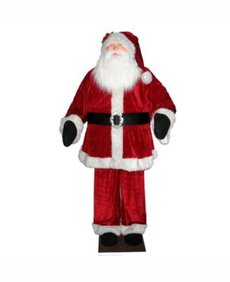 Vickerman 6' Red Velvet Standing or Sitting Santa Unlit - Macy's