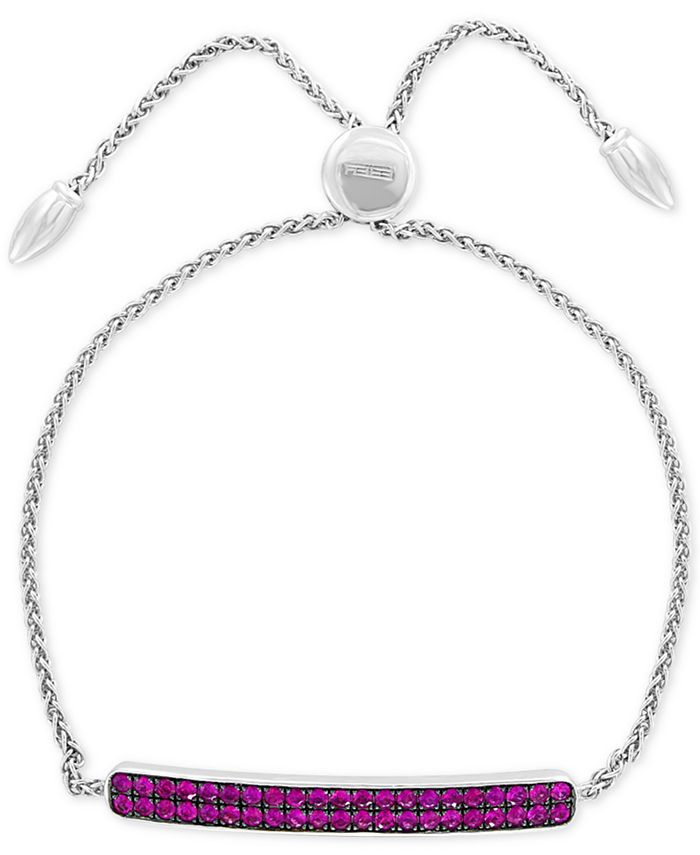 EFFY Collection EFFY® Ruby Cluster Bolo Bracelet (1-1/10 ct. t.w.) in ...