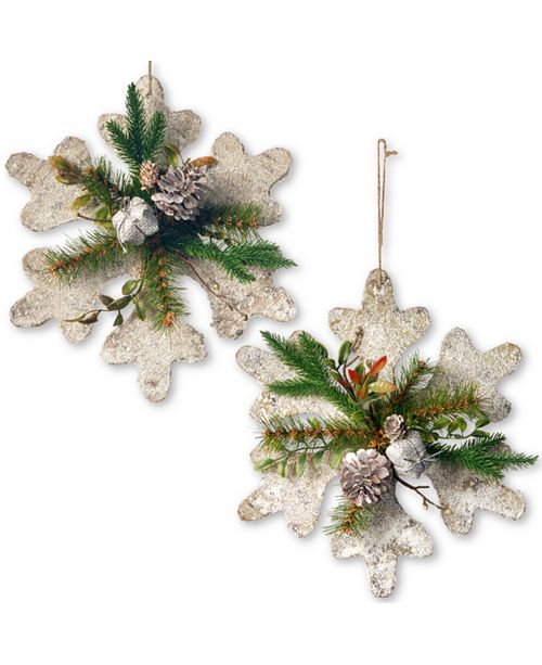 National Tree Company National Tree 12" Snowflake Decoration Set ...