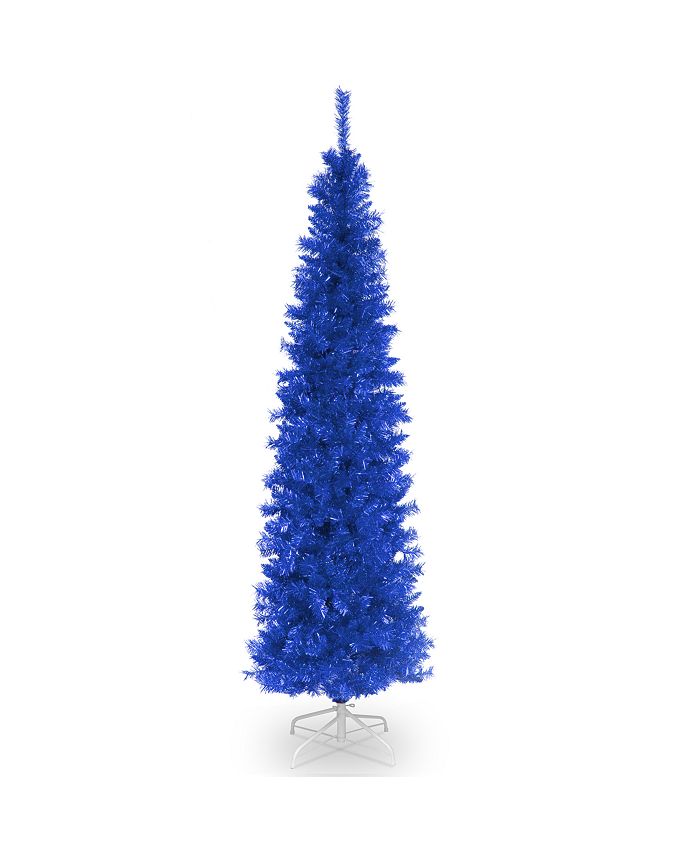 National Tree Company National Tree 6 ft. Blue Tinsel Tree - Macy's