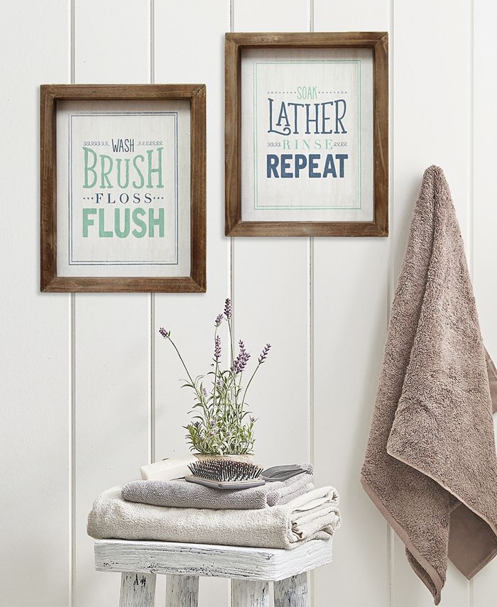 Stratton Home Décor Stratton Home Decor "Soap Lather Rinse Repeat" Wall ...