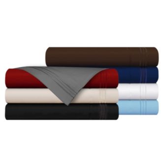 Cathay Home Inc. 3-Line Stripe Embroidery 4-Pc. Full Sheet Set - Macy's