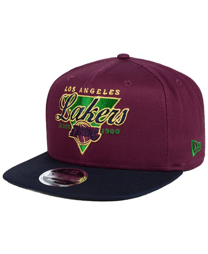 New Era Los Angeles Lakers 90s Throwback 9FIFTY Snapback Cap & Reviews ...