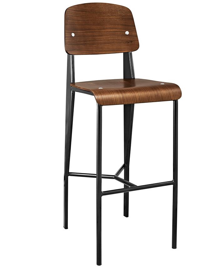 Modway Cabin Bar Stool Black - Macy's