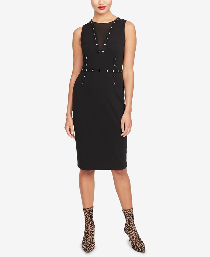 RACHEL Rachel Roy Zane Mesh & Grommet Dress - Macy's