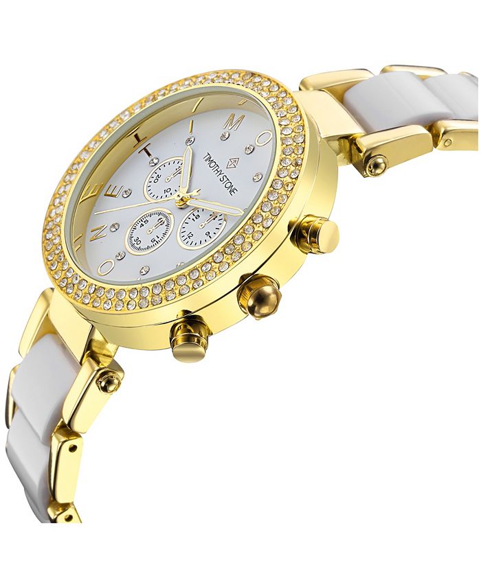 Timothy Stone Women's 'Desire' Crystal Accented Two Tone Bracelet ...