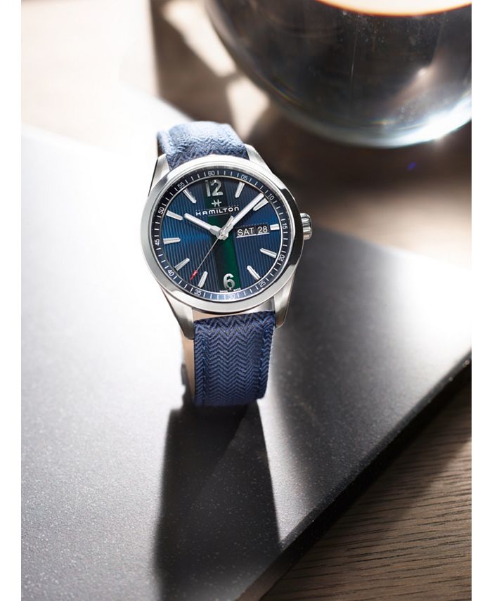 Hamilton LIMITED EDITION Men's Swiss Broadway Blue Fabric Strap Watch ...