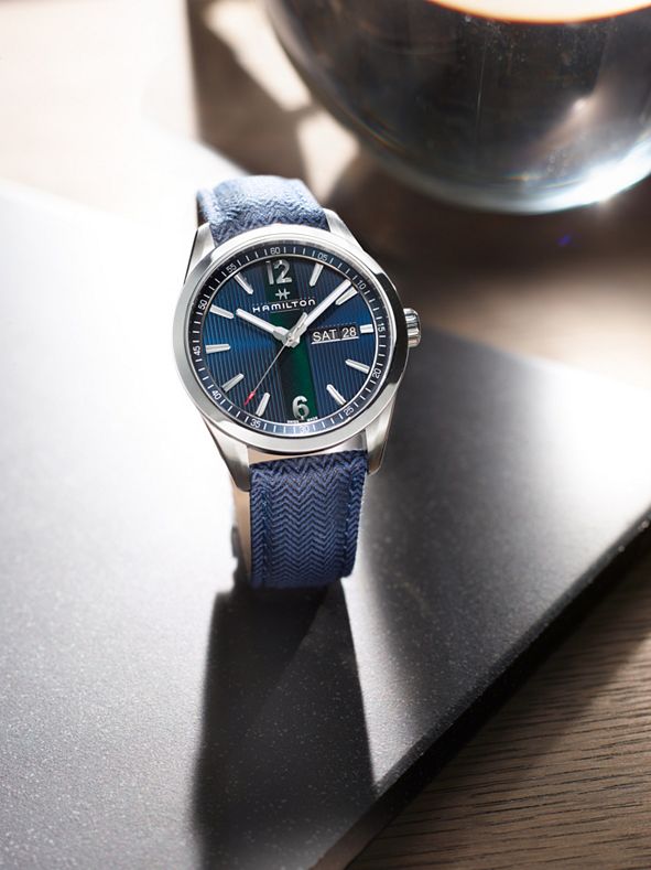 Hamilton LIMITED EDITION Men's Swiss Broadway Blue Fabric Strap Watch ...