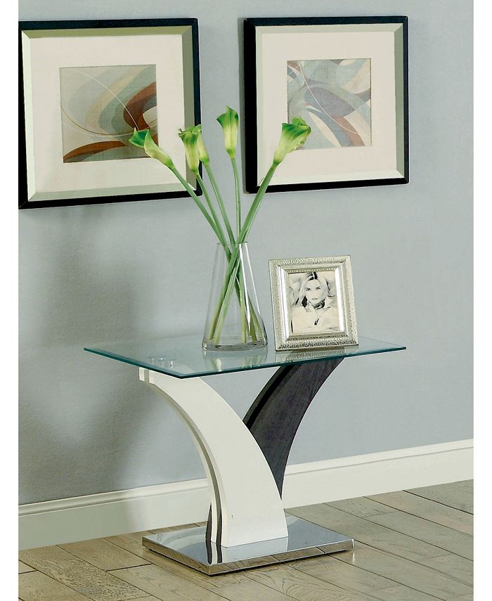 Furniture of America Tri Glass Top End Table - Macy's