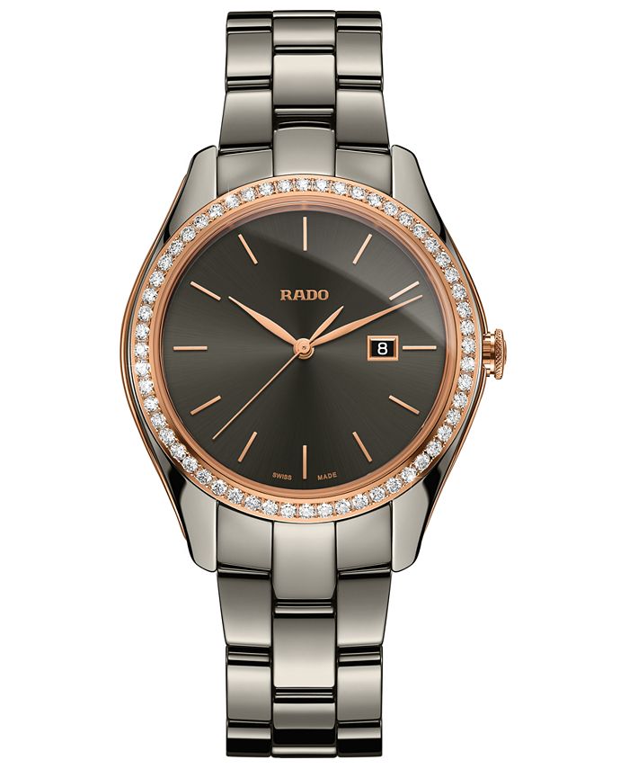 Rado Women's Swiss HyperChrome Diamond (3/8 ct. t.w.) Plasma High-Tech ...