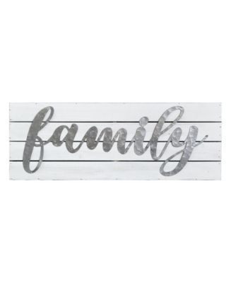 Stratton Home Decor Galvanized Family Planked Sign - Macy's